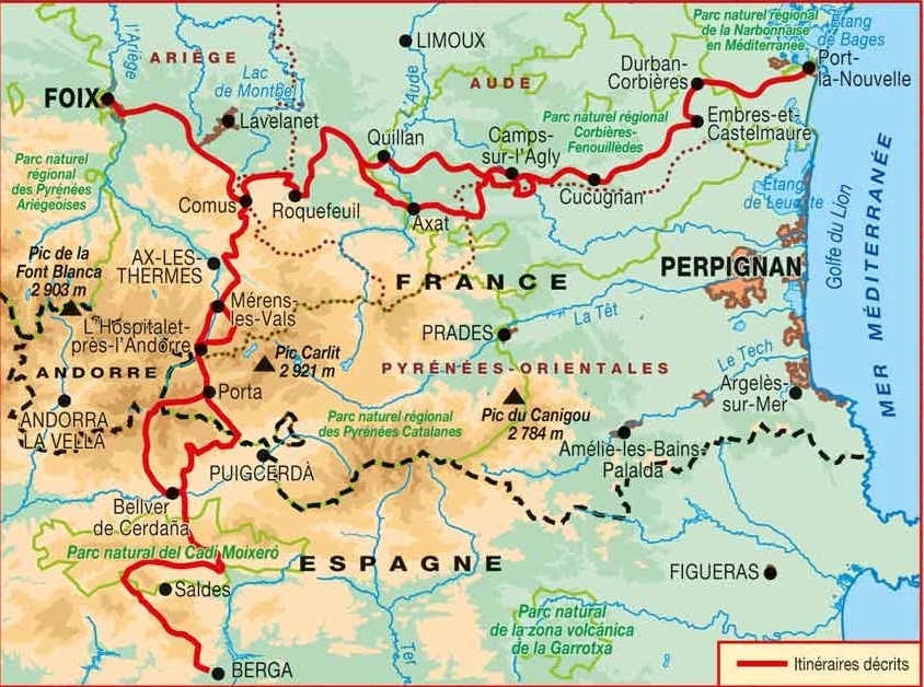 Randonnées entre méditerranée et Pyrénées : le sentier cathare (GR®367 ...