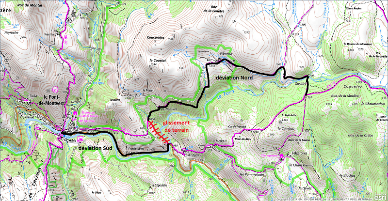 Une déviation mise en place sur le GR® 72 en Lozère suite à un ...